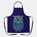 Mandala Owl Wall Art Poster Apron | Zazzle