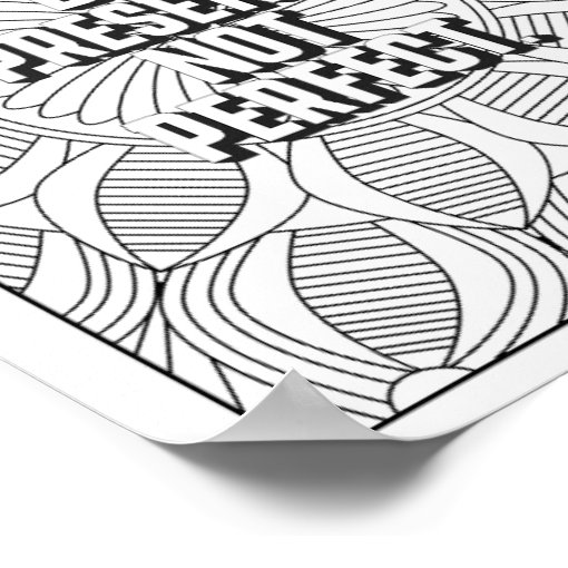 Mandala Pattern coloring page mindfulness quote Poster | Zazzle