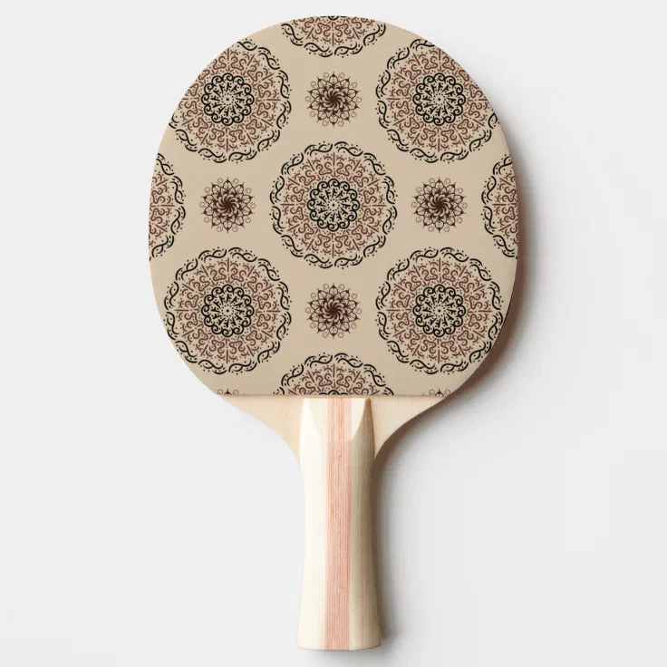 mandala pattern design ping pong paddle | Zazzle