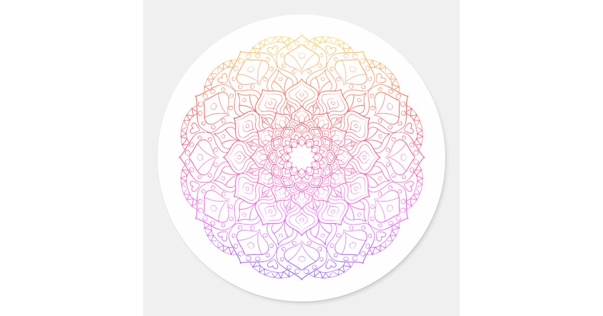 Mandala Sticker | Zazzle