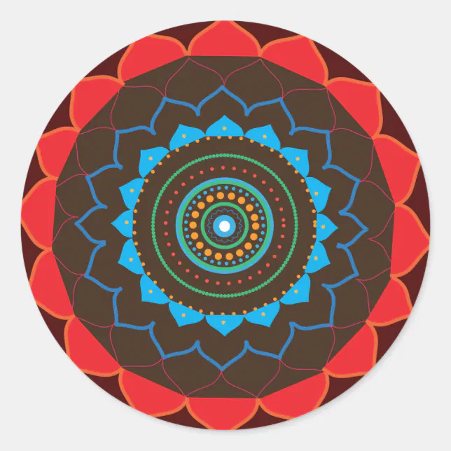 Mandala Vector Art Drawing Sticker | Zazzle