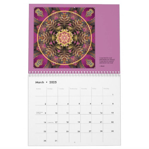 Mandalas for Times of Transition Calendar | Zazzle