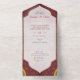 Mandalas on a Maroon background All In One Invitation | Zazzle