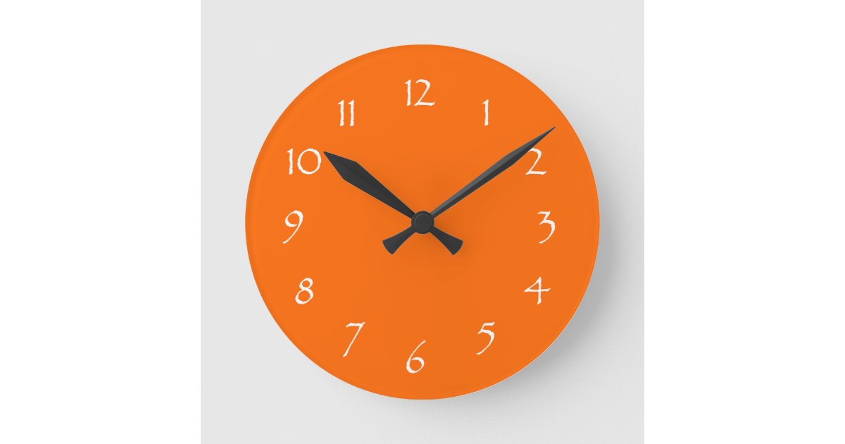 Mandarin Dream Round Clock | Zazzle