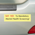 Mandatory Mental Health Screening Bumper Sticker | Zazzle