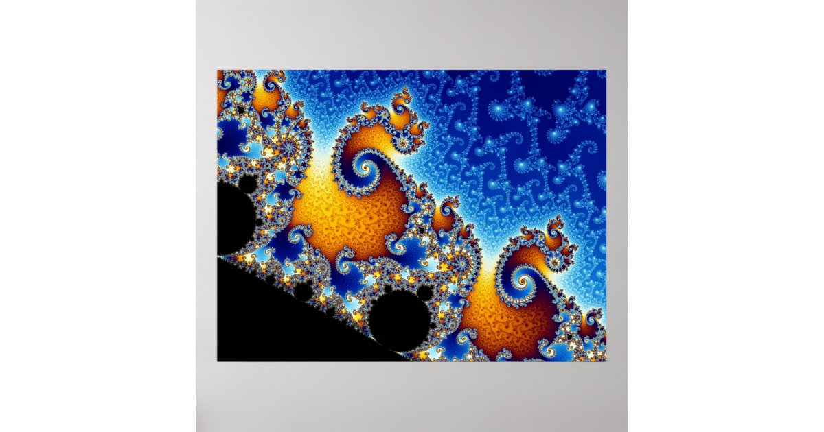 Mandelbrot Set Fractal Shape Poster | Zazzle