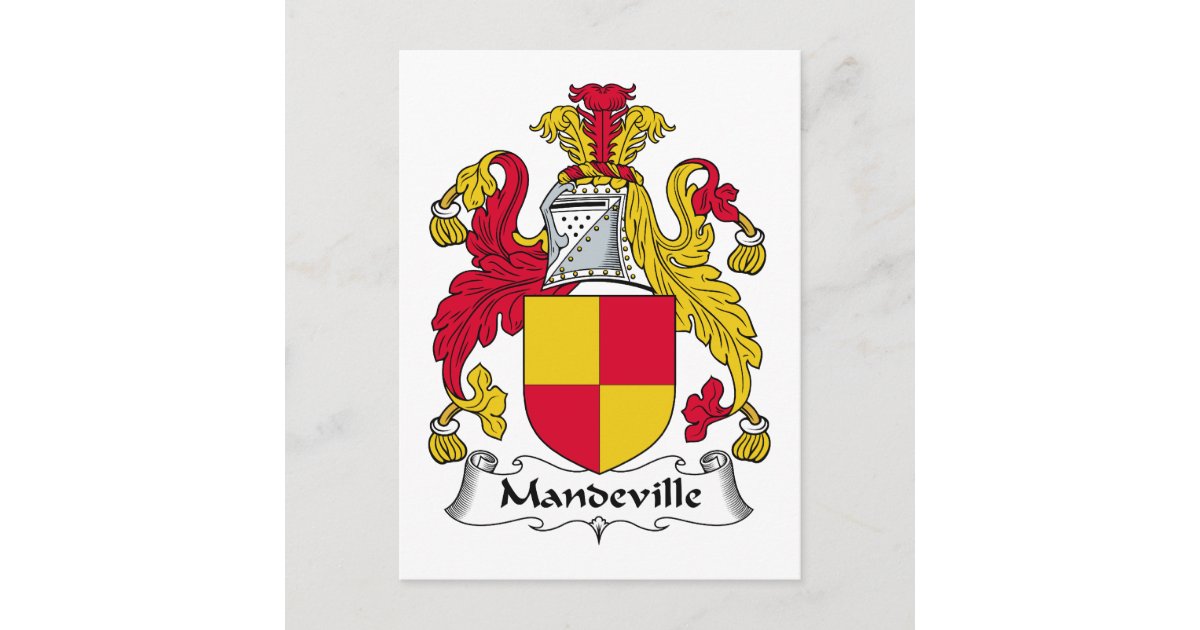 Mandeville Family Crest Postcard | Zazzle