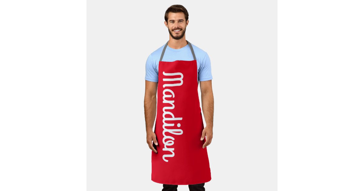 mandilon delantar rojo apron | Zazzle