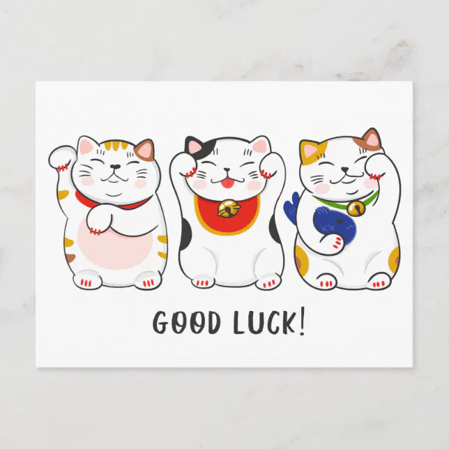 Maneki-neko Cats Postcard | Zazzle