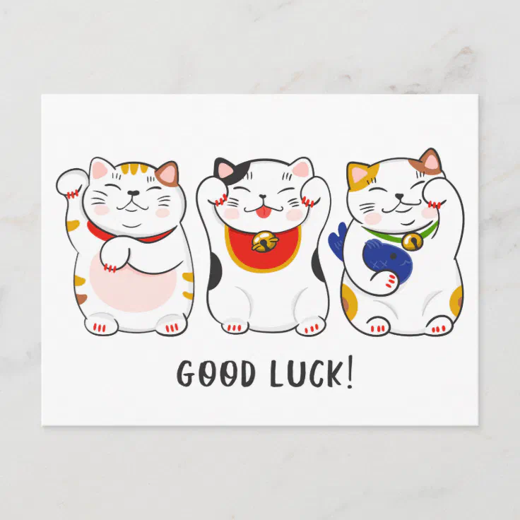 Maneki-neko Cats Postcard | Zazzle