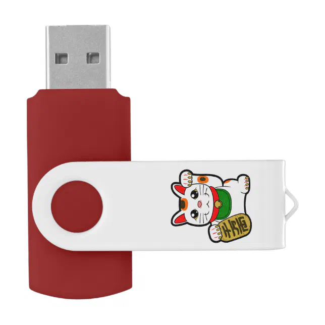 Maneki Neko: Japanese Lucky Cat Flash Drive | Zazzle
