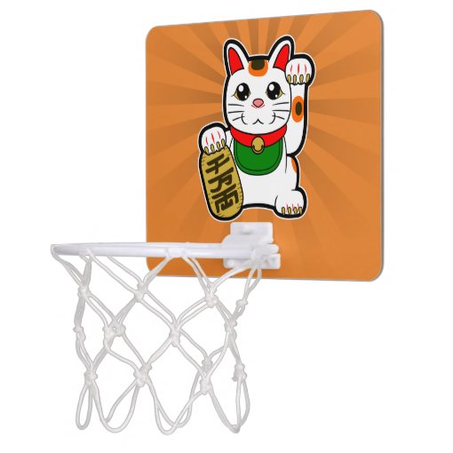 Maneki Neko: Japanese Lucky Cat Mini Basketball Hoop | Zazzle