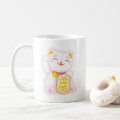 maneki neko pink coffee mug | Zazzle