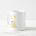 maneki neko pink coffee mug | Zazzle