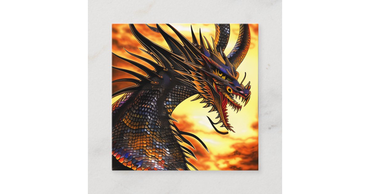 Manga Dragon Graphic Calling Card | Zazzle