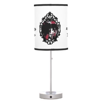 manga emo anime personalised bedroom lamp | Zazzle
