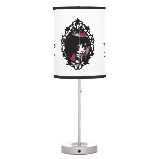 manga emo anime personalised bedroom lamp | Zazzle