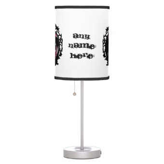 manga emo anime personalised bedroom lamp | Zazzle