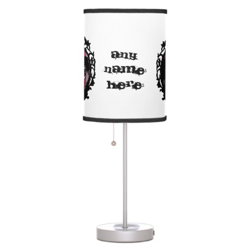 manga emo anime personalised bedroom lamp | Zazzle
