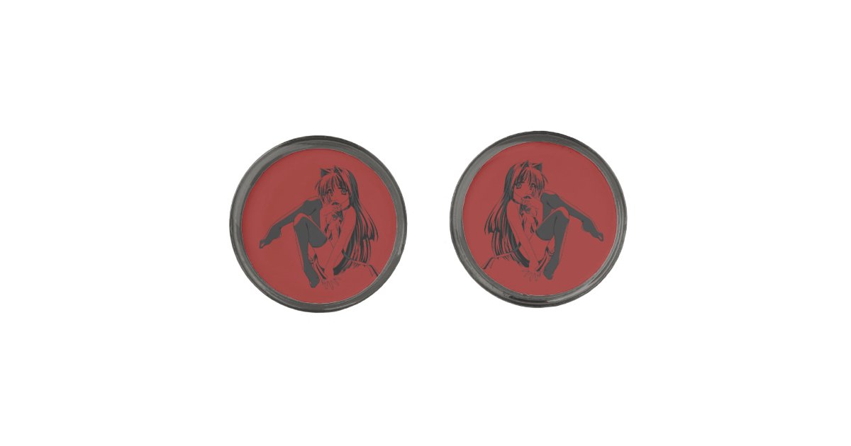 Manga, Neko Catgirl Furry Anime Loli Slave Cufflinks | Zazzle