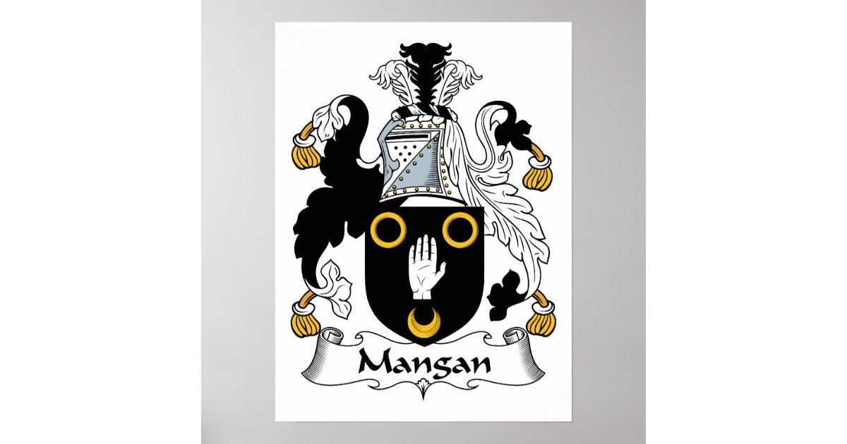 Mangan Family Crest Poster | Zazzle