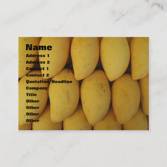 Mango Business Card | Zazzle
