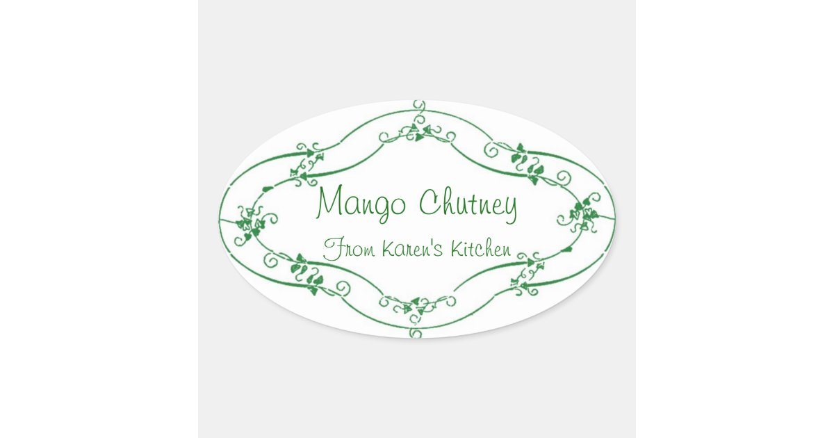 Mango Chutney customizable labels | Zazzle