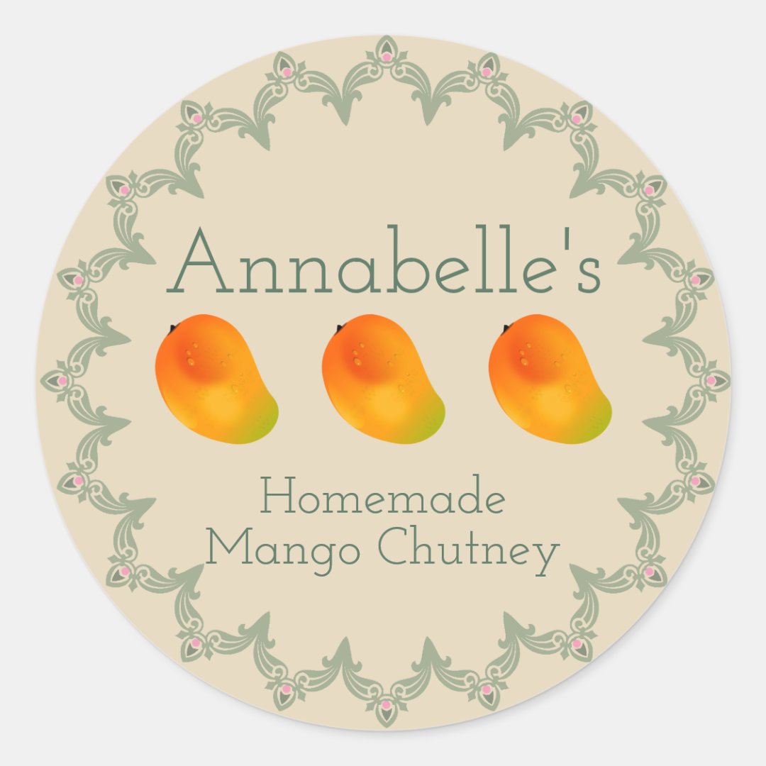 Mango Chutney Label | Zazzle