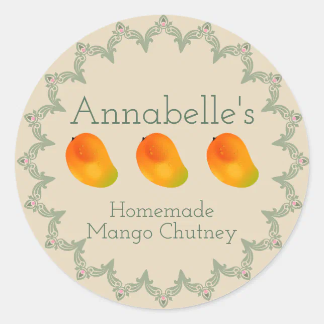 Mango Chutney Label | Zazzle