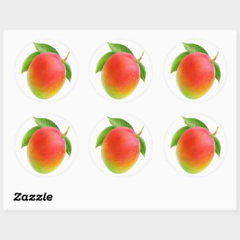 Mango Classic Round Sticker | Zazzle