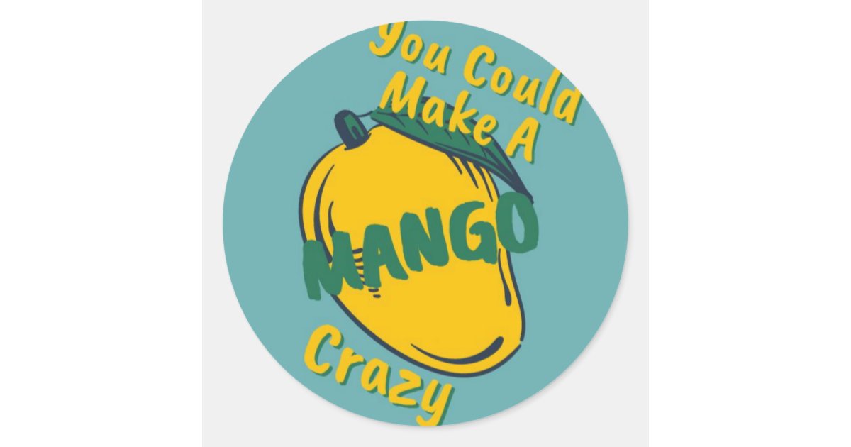 Mango Crazy Classic Round Sticker | Zazzle