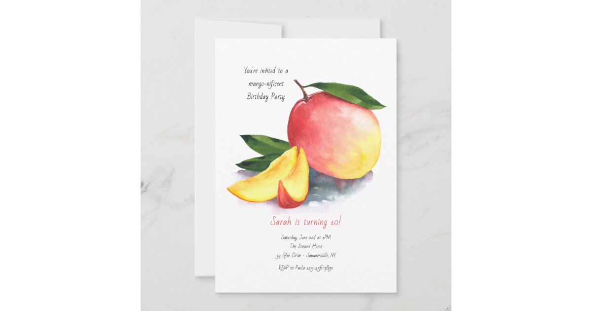 Mango Invitation | Zazzle