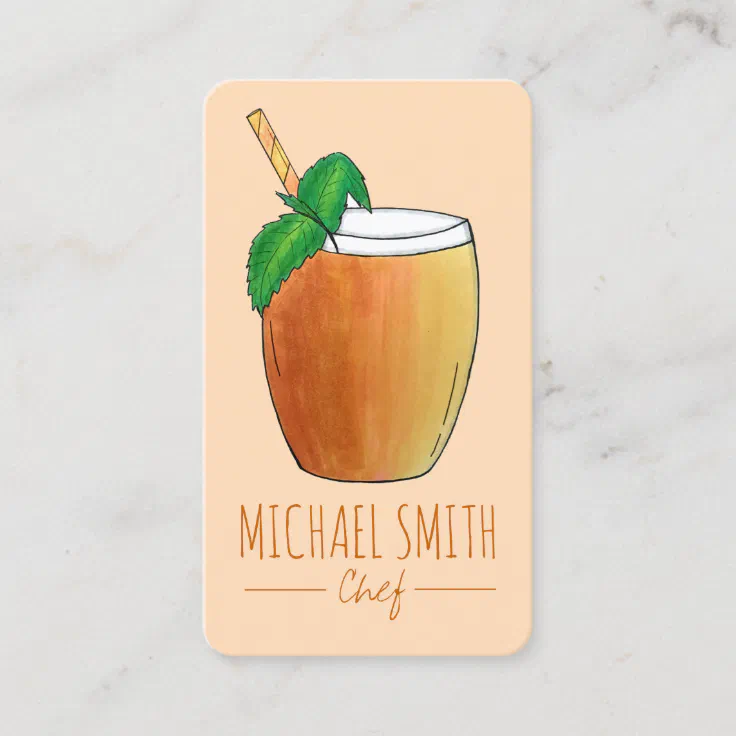 Mango Lassi Refreshing Indian Yoghurt Fruit Drink Business Card | Zazzle