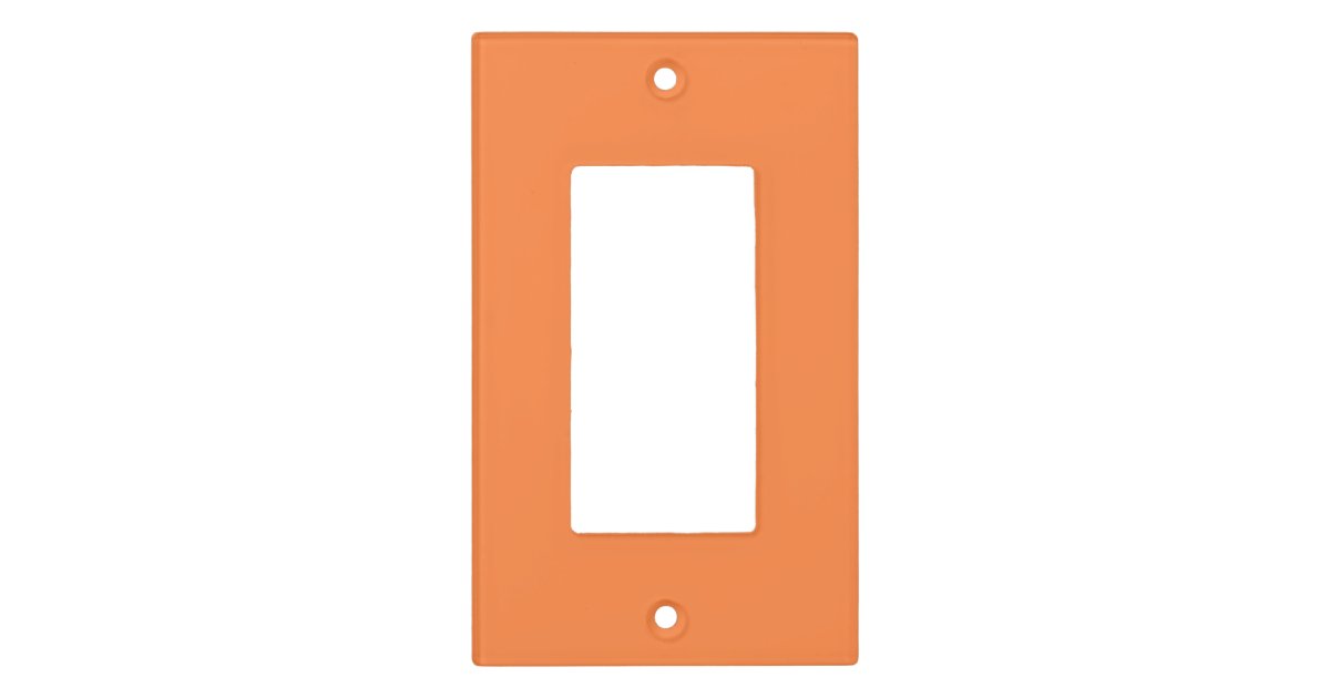 Mango Orange Color Accent ready to customize Light Switch Cover | Zazzle
