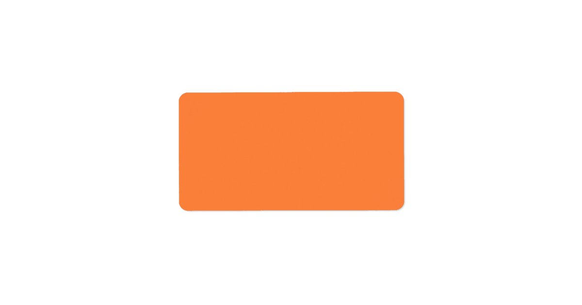 Mango Orange Color Background ready to customize Label | Zazzle