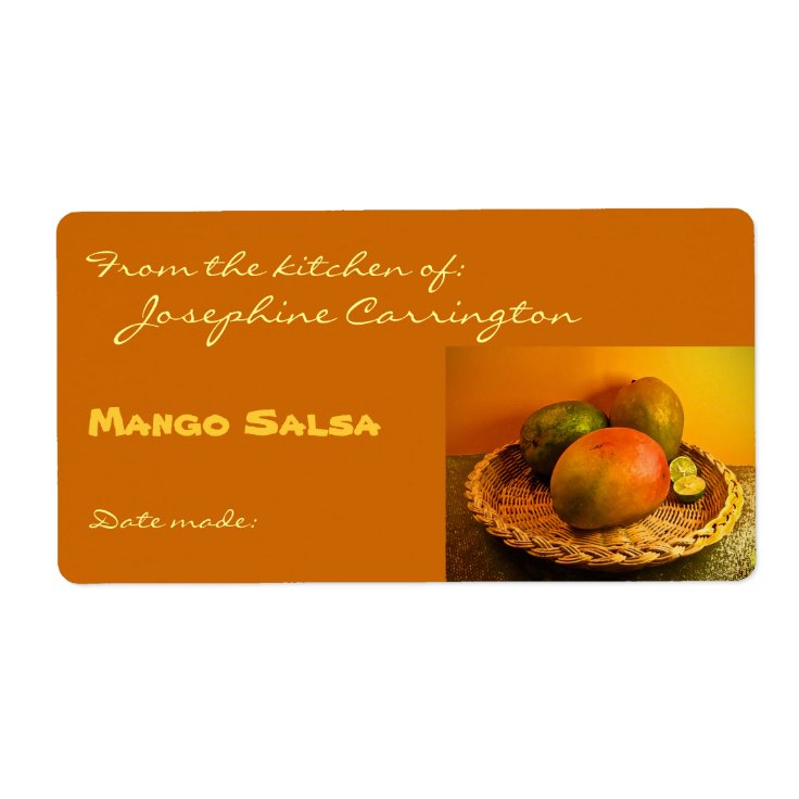 Mango Salsa Canning Labels | Zazzle