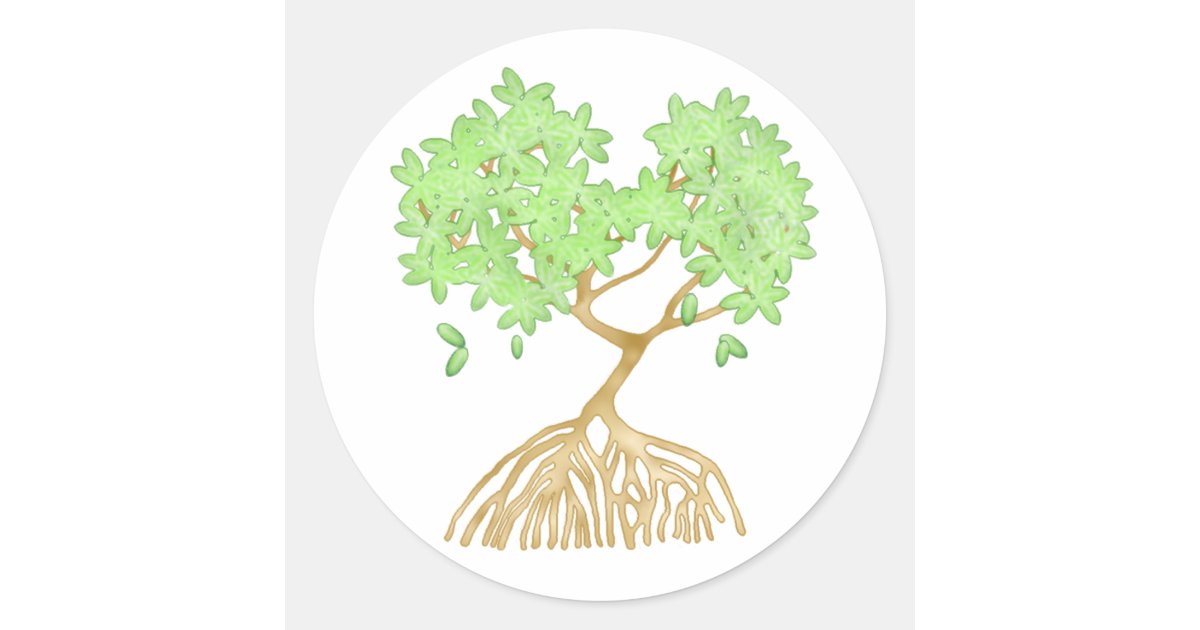 Mangrove Tree Classic Round Sticker | Zazzle