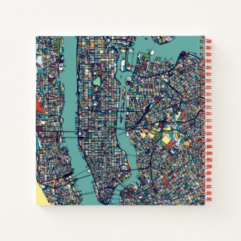 Manhattan New York Map Notebook | Zazzle