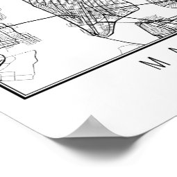 Manhattan New York Street Map Poster | Zazzle