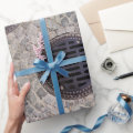 Manhole cover and cobblestone road wrapping paper | Zazzle