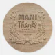Mani Thanks - Rustic Thank You Classic Round Sticker | Zazzle