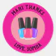 Mani Thanks Spa Party Thank You Stickers | Zazzle