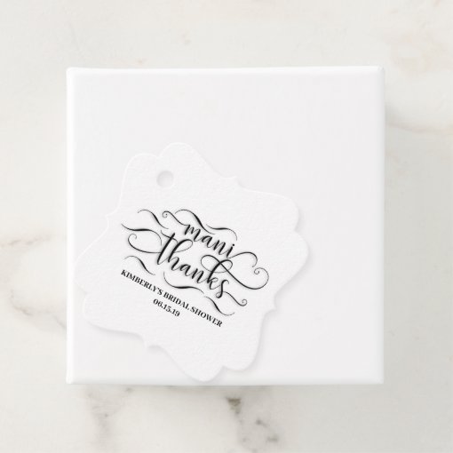 Mani Thanks - Thank You Favor Tags | Zazzle Mani Thanks - Thank You Favor Tags | Zazzle