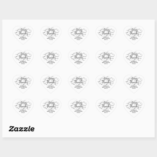 Mani Thanks - Thank You Heart Sticker | Zazzle Mani Thanks - Thank You Heart Sticker | Zazzle
