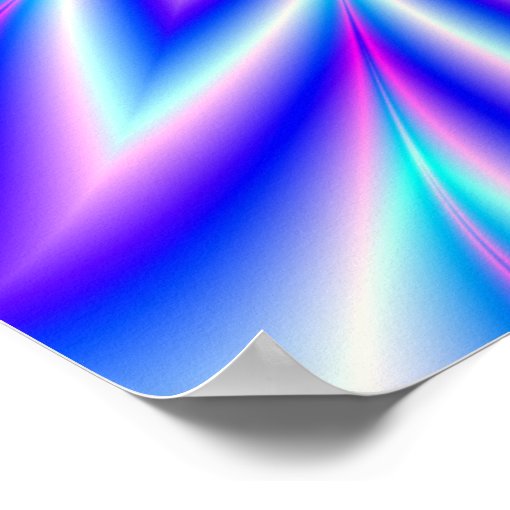 Manic Star in Blue Pink and White Poster | Zazzle