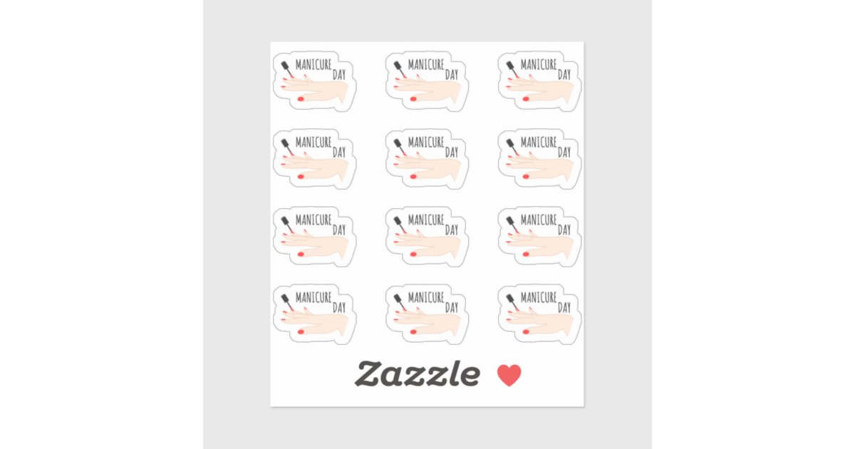 Manicure Appointment Nail Care Reminder Planner Sticker | Zazzle