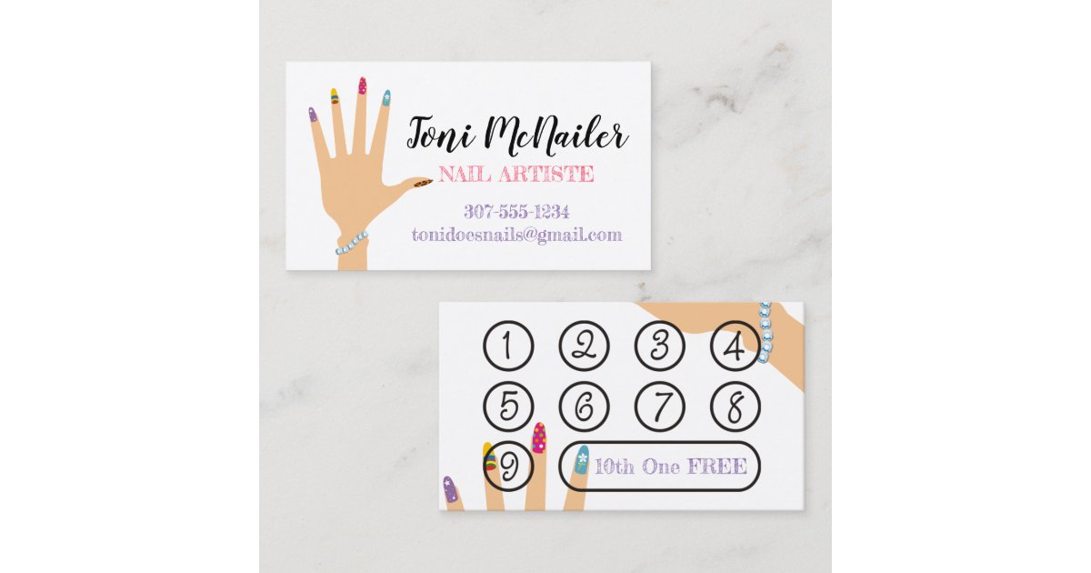 Manicure Manicurist nail artist hand business card | Zazzle