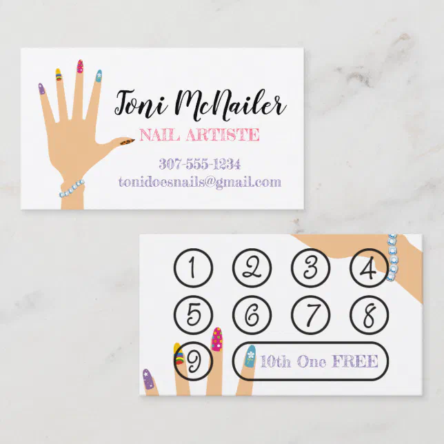 Manicure Manicurist nail artist hand business card | Zazzle