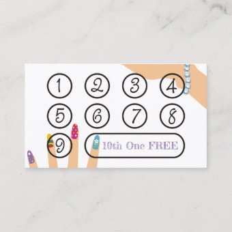 Manicure Manicurist nail artist hand business card | Zazzle