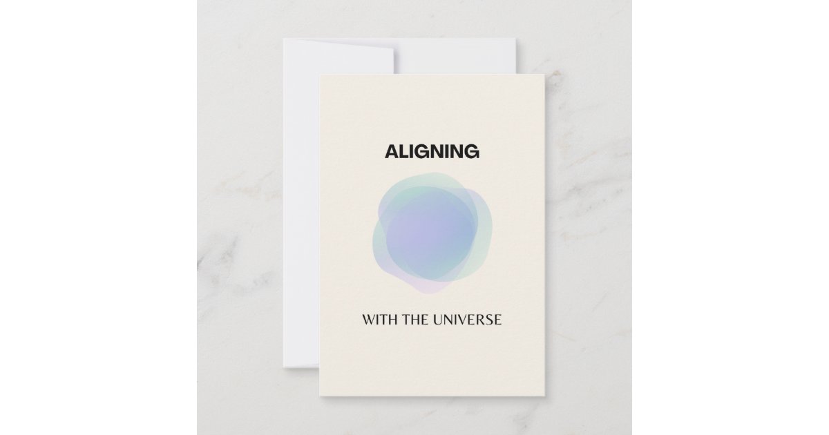 Manifestation Spiritual Art, Energy Aura Gradient Thank You Card | Zazzle